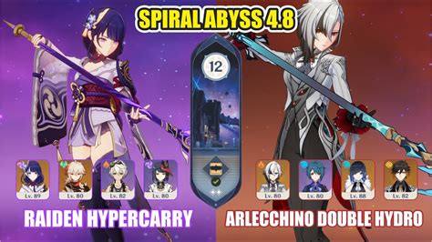 C3 Raiden Shogun Hypercarry C0 Arlecchino Double Hydro Spiral Abyss