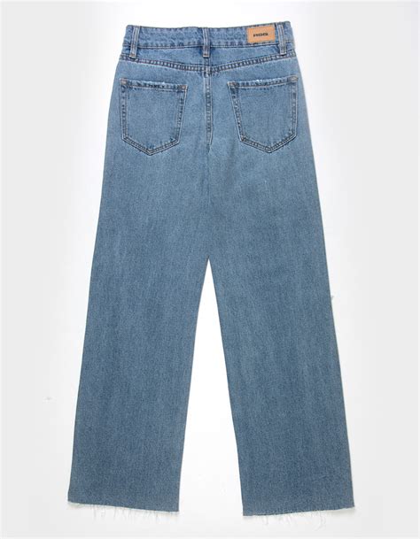 Rsq Girls High Rise Wide Leg Jeans Dark Wash Tillys