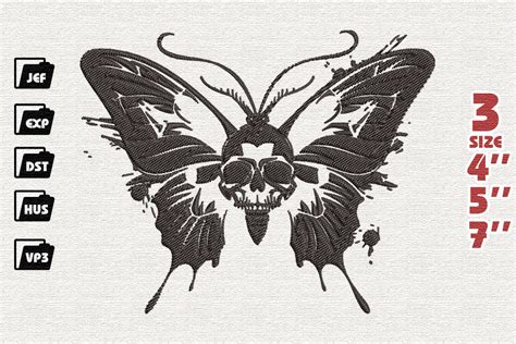 Skull And Wings Moth · Creative Fabrica