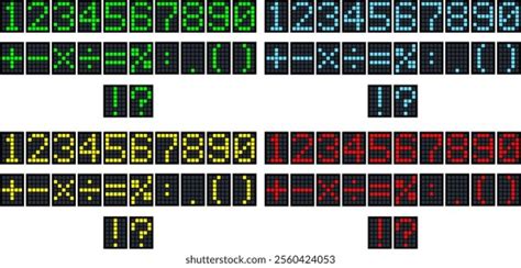 Led Digital Electronic Number Set Led Stock Vector Royalty Free 2560424053 Shutterstock