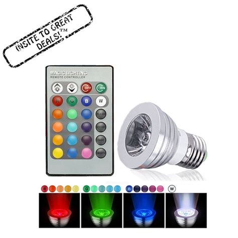 Color Changing LED Light Bulb With Remote Control 16 Different Colors