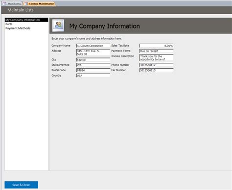 Work Order Management Database Template Work Order