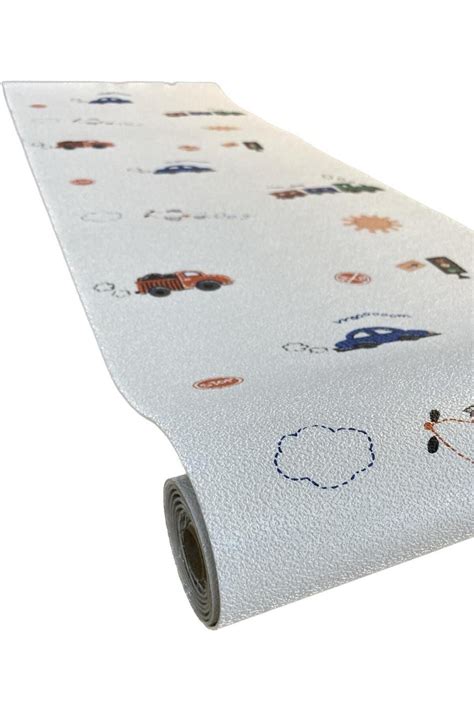 Renkli Duvarlar 50x280 Cm 1 4M2 Trafik Temalı Kendinden Yapışkanlı
