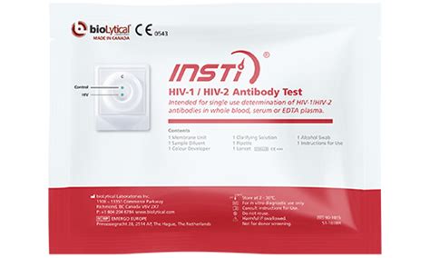 INSTI HIV 1 HIV 2 antistoftest giver svar på 60 sekunder CONEST Diagnostics