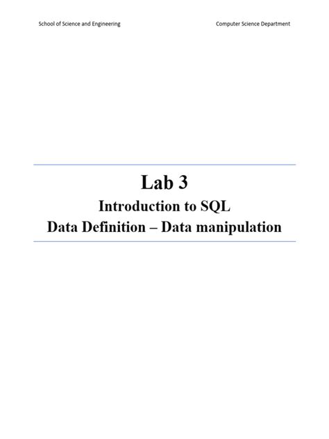 Csc 3326 03 Lab Pdf Relational Database Sql