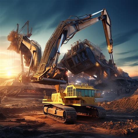 Excavator In Openpit Mining Biggest Electric Machine Premium Ai