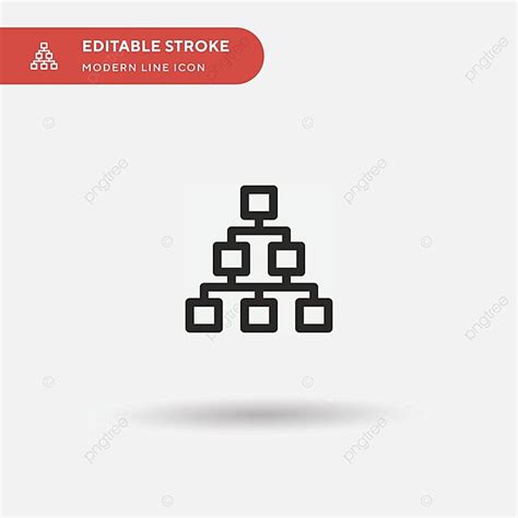 Minimalist Vector Icon Of Hierarchy Structure Illustrative Symbol Design Vector Sign Flow
