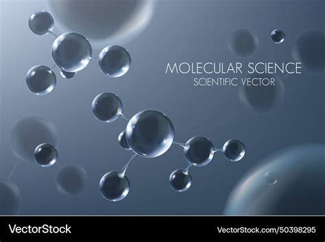 3d Molecules Abstract Scientific Background Vector Image