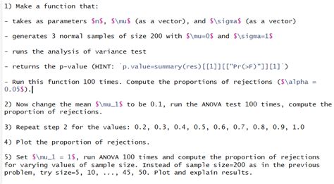 Solved Make A Function That Takes As Parameters Mu And