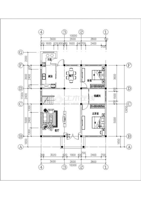 西双版纳某度假村2层砖混结构休闲别墅平面设计cad图纸度假村土木在线