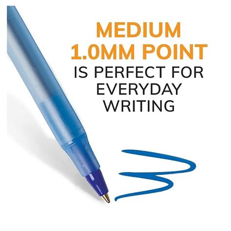 Bic Round Stic Ball Pen Blue Body Blue Ink Pack Of 10 Medpick