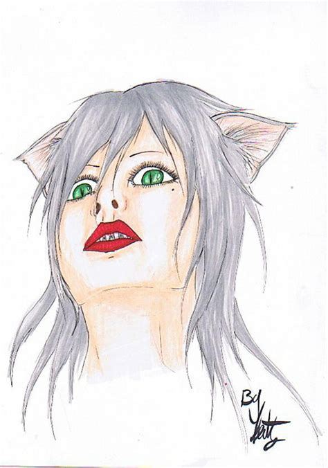 Creepy Cat Lady Coloured By C8y On Deviantart