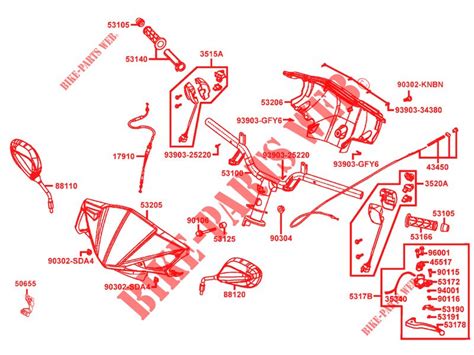 Guidon Retroviseur Pour Kymco Agility I Delivery T Euro Kymco