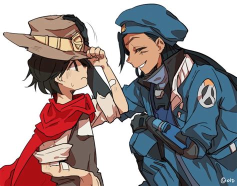 Ana Cassidy And Captain Amari Overwatch And 1 More Drawn By Il