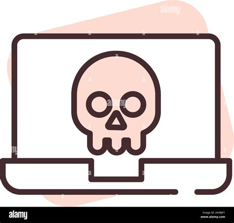 Cyber Security Attack Illustration Vector On White Background Stock