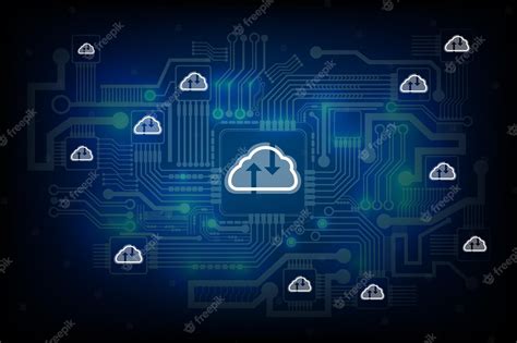 premium photo cloud computing technology internet storage concept with circuit board