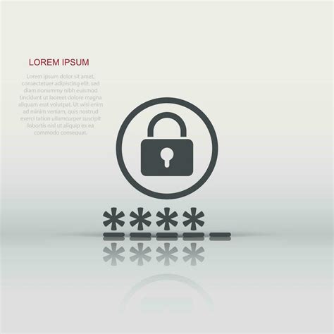 Login Icon In Flat Style Password Access Vector Illustration On White