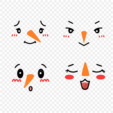 크리스마스 일러스트 눈사람 이모티콘 팩 크리스마스 아름다운 눈사람 Png 일러스트 및 Psd 이미지 무료 다운로드 Pngtree