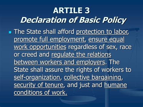 Ppt The Labor Code Of The Philippines Presidential Decree No 442 As Amended Powerpoint