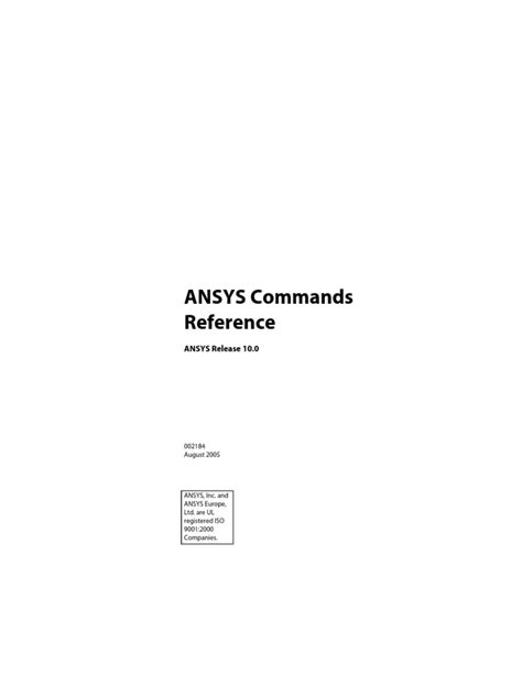 ansys command reference pdf pdf license trademark