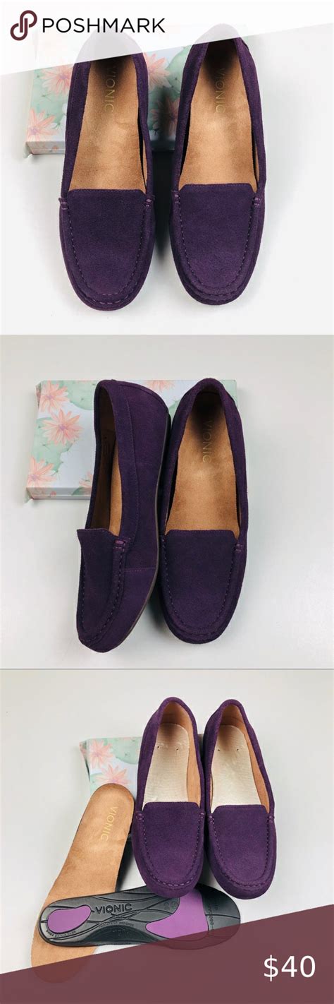 Comfortable And Stylish Vionic Debbie Loafers Purple Size 7 5