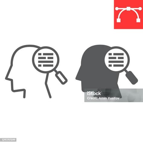 客戶需求線和字形圖示管理和業務人與放大鏡符號向量圖形可編輯筆畫線性圖示eps 10向量圖形及更多互聯網圖片 互聯網 人 剪裁圖