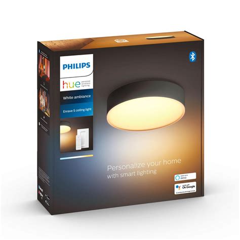 Philips Hue Enrave Led Ceiling Lamp Cm Black Lights Co Uk