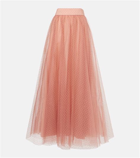 Tulle Maxi Skirt In Pink Zimmermann Mytheresa