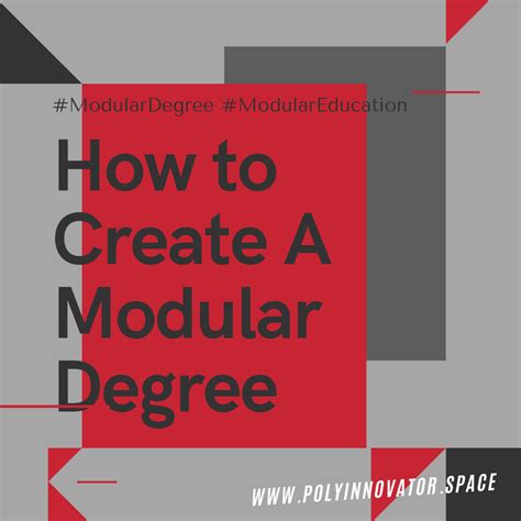 How To Create A Modular Degree Tutorial Polyincontent The Polymath