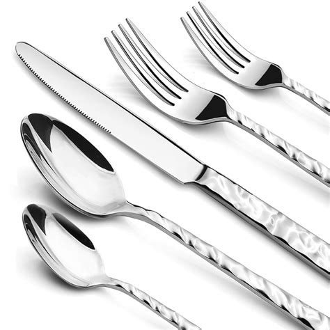 Orren Ellis Silverware Set 40 Piece Premium Stainless Steel Flatware