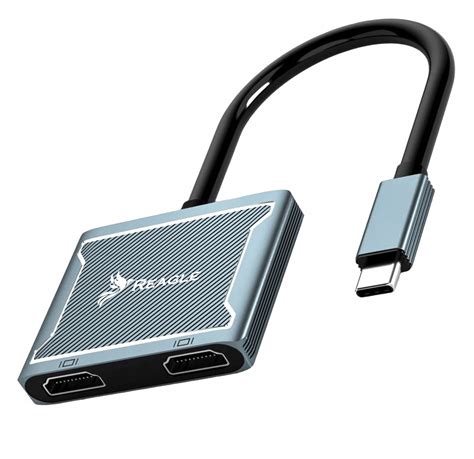 Reagle Hub Usb C Adapter Dual 2x Hdmi 4k Mst Usb Macbook M1 M2 M3 Pd