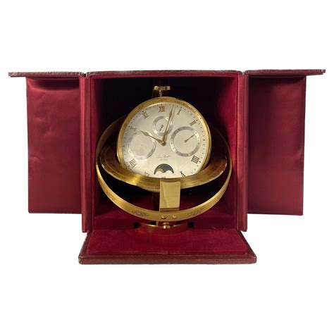 Jean Roulet Le Locle World Time Clock With Moon Face For Sale At 1stdibs Jean Roulet Le Locle