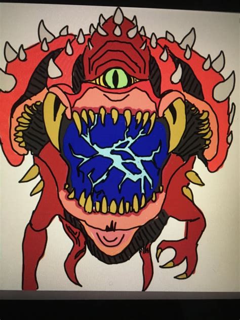 Cacodemon Drawing Oc Rdoom