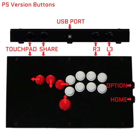 Black Cat Arcade Fightstick Sanwa Hitbox Pc Ps3 Ps4 Arcade Express