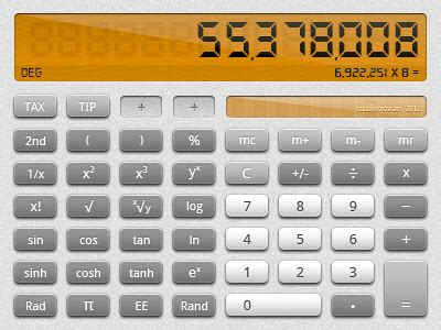 Calculator UI Sleek Style By Mike Donovan On Dribbble