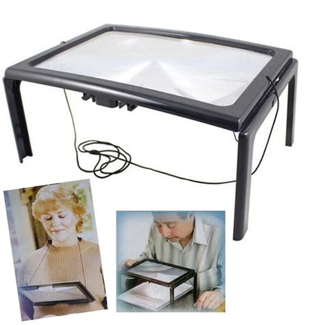 3x Led Lights Reading Magnifying Glass Hands Free Desk Magnifier Large