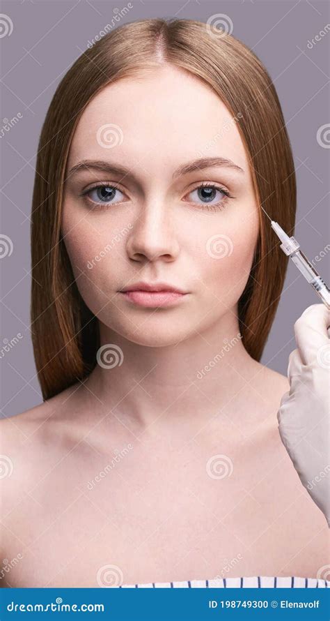 Closeup Of Rejuvenation Eyes Beauty Female Face Plastic Surgery Stock