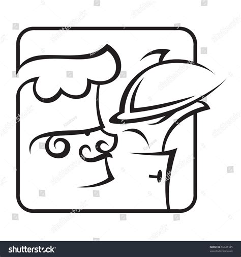 Chef Tray Food Hand Stock Vector Royalty Free 65641345 Shutterstock