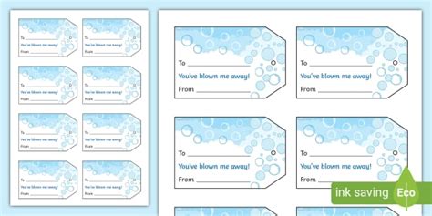 Youve Blown Me Away Bubble T Tags Teacher Made