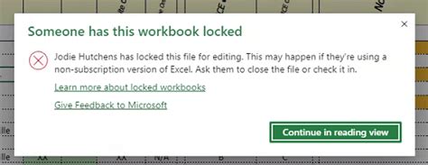 Someone Has This Workbook Locked Microsoft Community