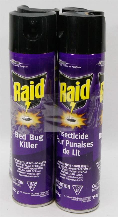 4 Cans Of Raid Bed Bug Killer