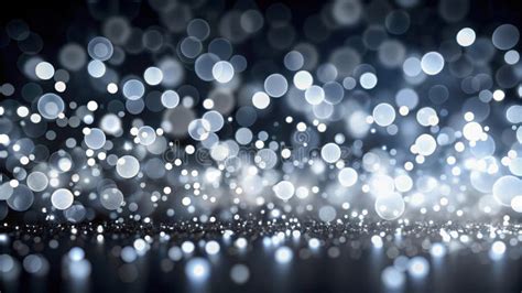 Abstract Silver And Dark Background With Sparkling Lights And Glimmering Dust Generative Ai