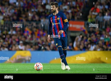 Gerard Pique Of Fc Barcelona During The Joan Gamper Trophy Match