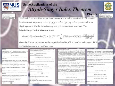Ppt Atiyah Singer Index Theorem Powerpoint Presentation Free Download Id5318028