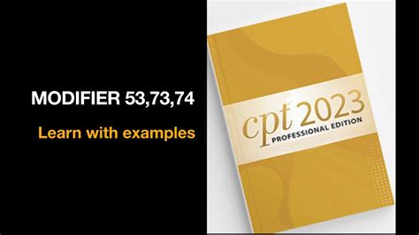 Modifier 53 73 74 YouTube