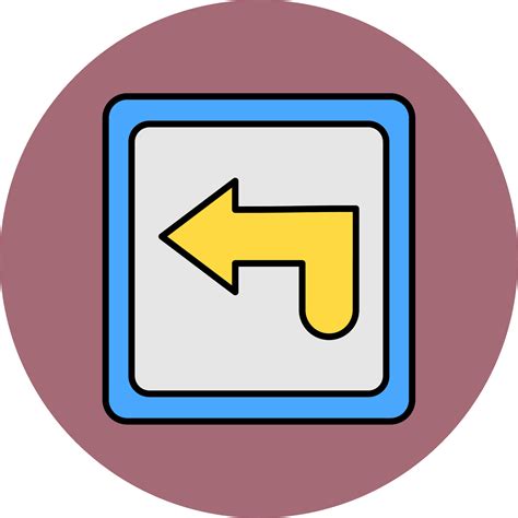 Curved Arrow Line Filled Multicolour Circle Icon 37777503 Vector Art At Vecteezy