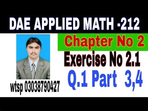 DAE Math 212 2nd Year Applied Mathematics 212 Chapter 2