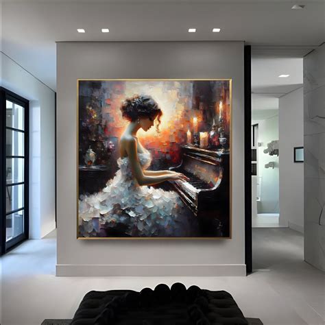 Piano Art Print Piano Wall Art Music Lover T Dark Portrait Print