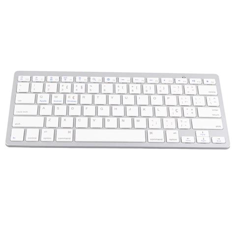 Wireless Keyboard Mini 78 Keys Ultra Thin Portable White Computer