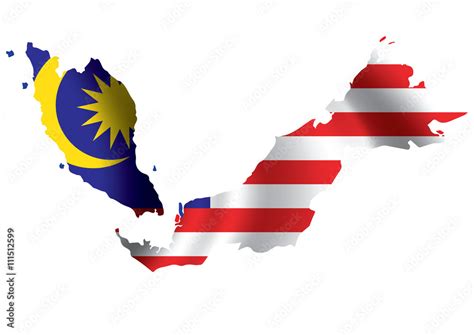 Vector Malaysia Flag Map 素材庫向量圖 Adobe Stock
